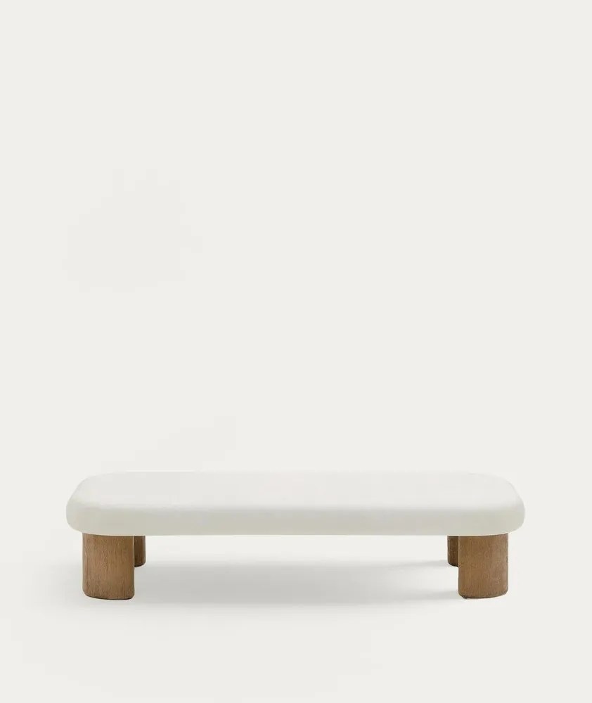 Zahradní konferenční stolek s betonovou deskou 70x140 cm Labra – Kave Home