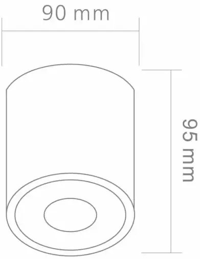 Minimalistiká bodová svítidlo Rullo IP44 černá