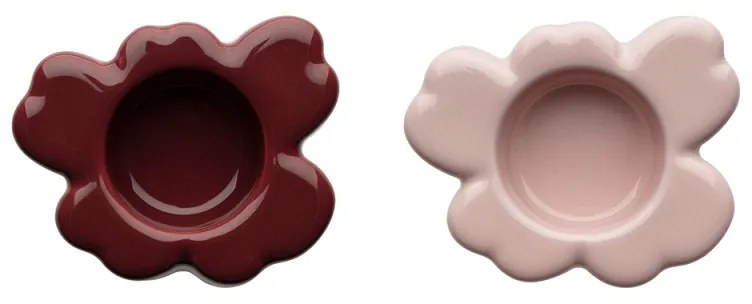 Set svícnů Unikko, 2ks, 60.výročí / červeno-růžový