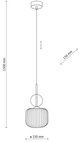 Lustr na lanku SOPHIA 1xE14/10W/230V černá/kouřová béžová