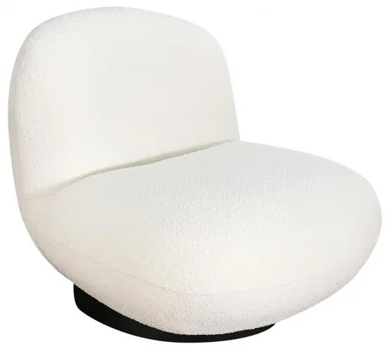 BIZZOTTO Otočné křeslo MARGOT bílé bouclé 0748310