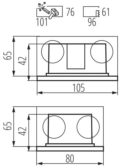 Kanlux 33690 - LED Vestavné svítidlo GLASI LED/3W/230V 3000K IP44 bílá