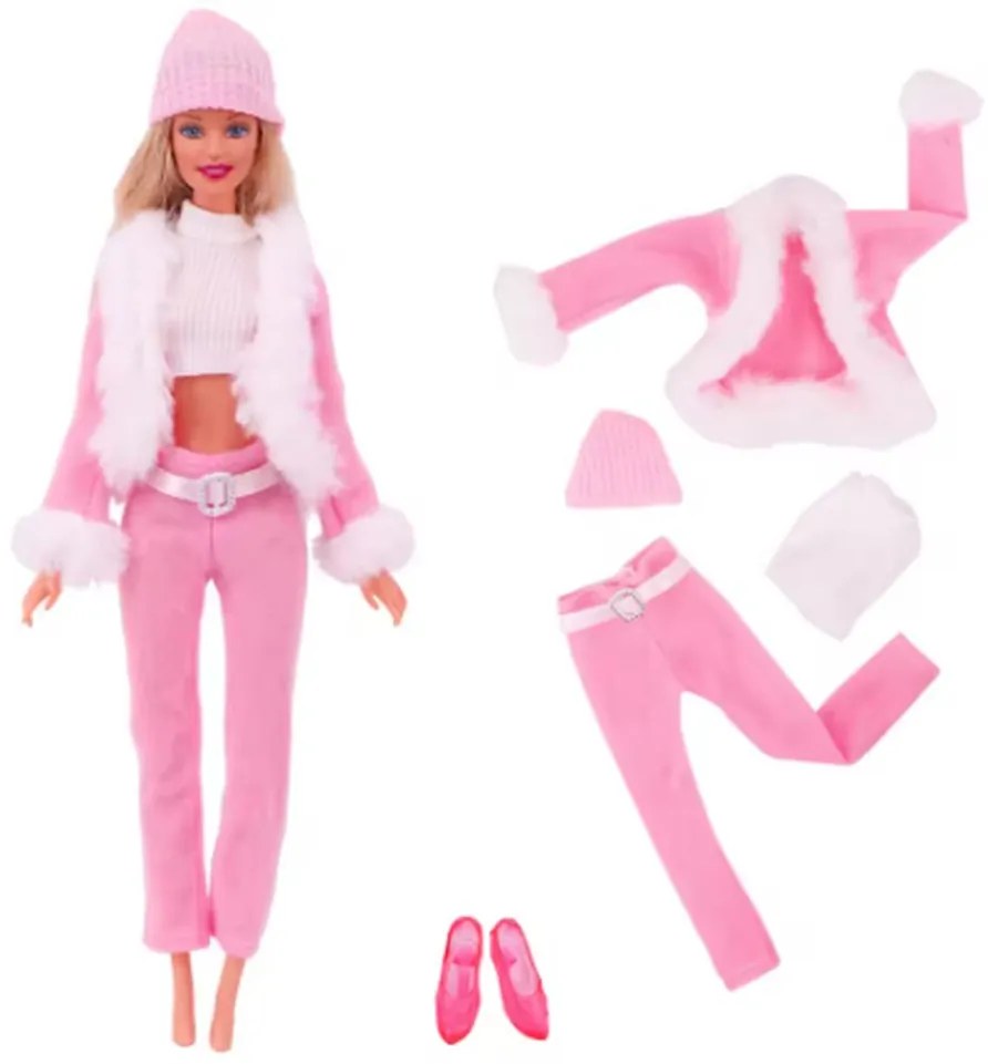 Módní oblečení pro Barbie - sady oblečení Varianta: Z763 růžový set s čepicí