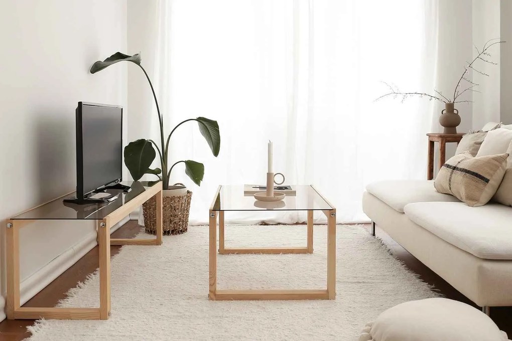 Designový konferenční stolek Vaidehi 85 cm přírodní