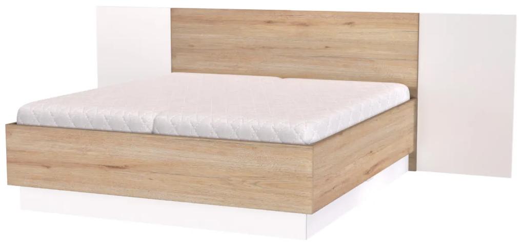Nábytek Mikulík Dvoulůžková postel SMART XL s úložným prostorem, 180×200 cm Dekor: Akácie skořice