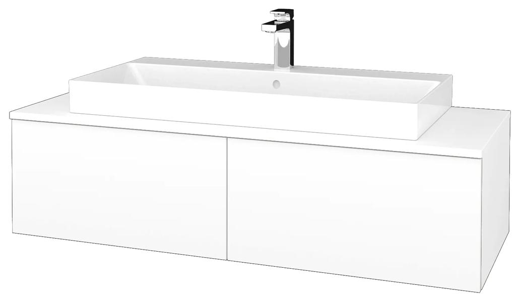 Dřevojas Koupelnová skříňka MODULE SZZ12 120 Varianta: N01 Bílá lesk / L01 Bílá vysoký lesk