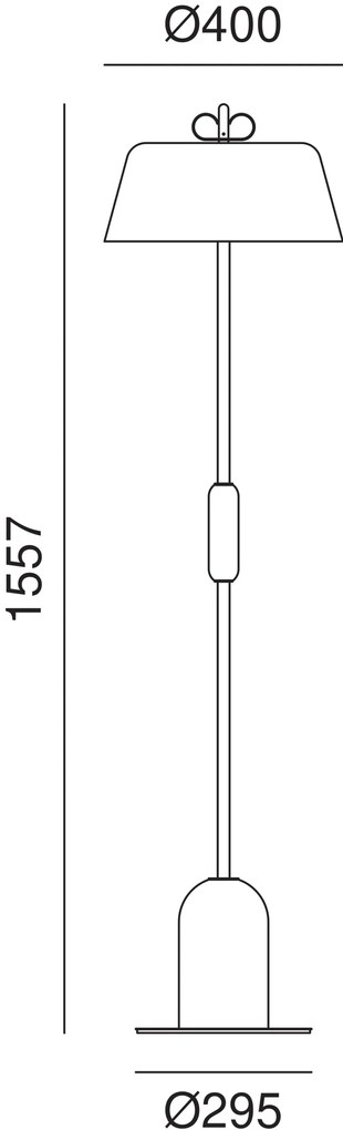 Il Fanale Stojací lampa Bon Ton, N9, ø400mm Barva: Růžová