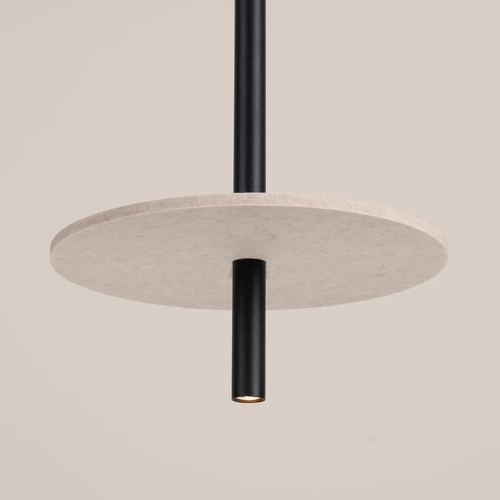 Sollux Lighting Závěsná lampa FELTRO 1 černá/béžová