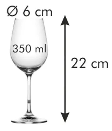 TESCOMA Sklenice na víno UNO VINO 350 ml, 6 ks