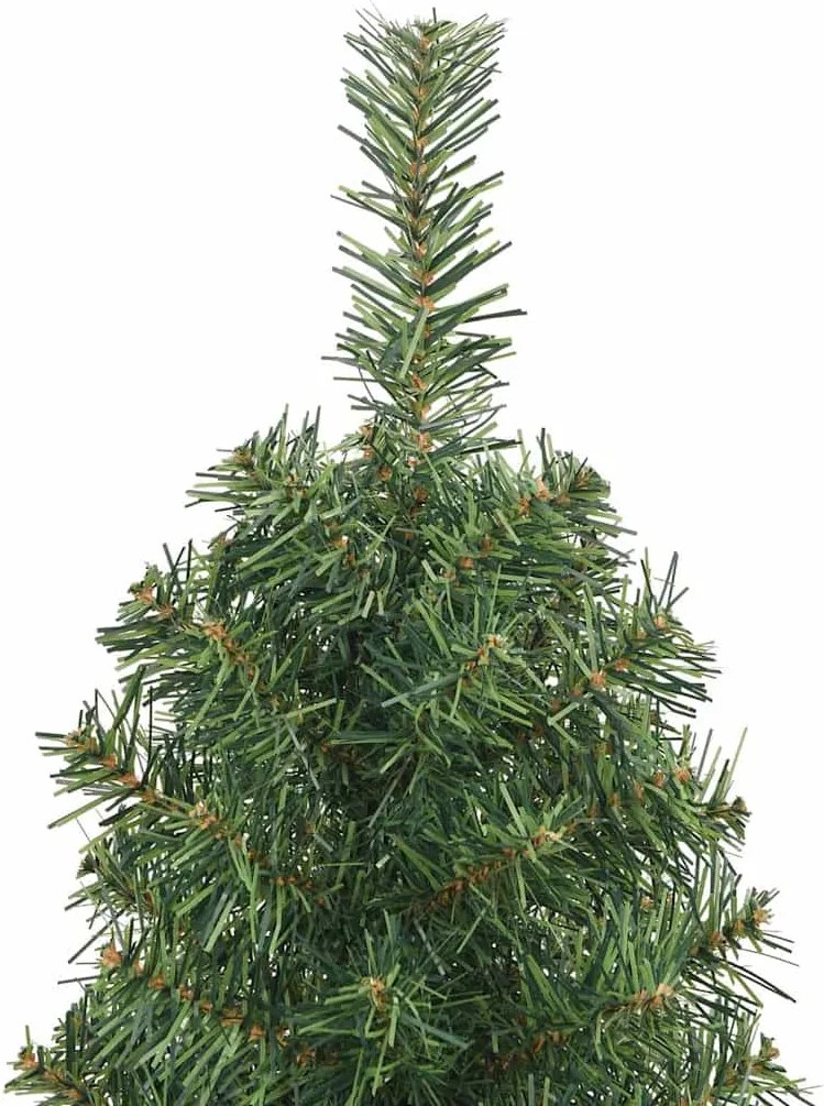 Úzký umělý vánoční stromek se stojanem zelený 120 cm PVC 328480