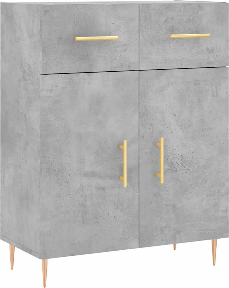Skříň highboard betonově šedá 69,5x34x180 cm kompozitní dřevo 3198141