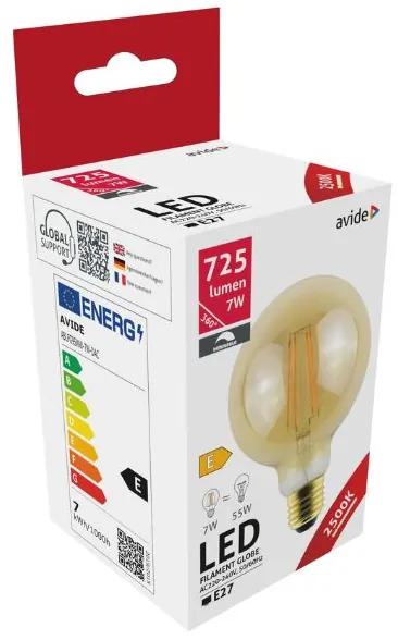 Stmívatelná prémiová retro LED žárovka E27 7W 725lm EXTRA TEPLÁ filament ekv. 55W 3 roky