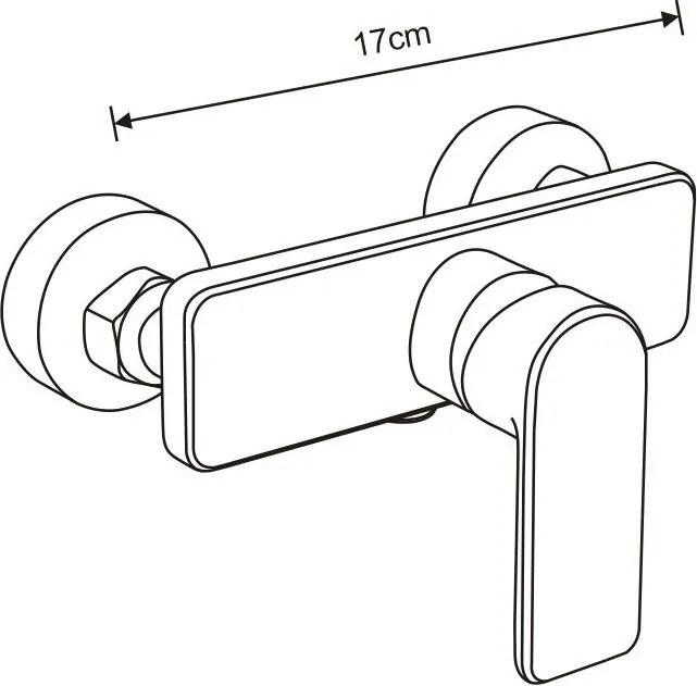 Mexen Cetus sprchová baterie, černá, 744340-70