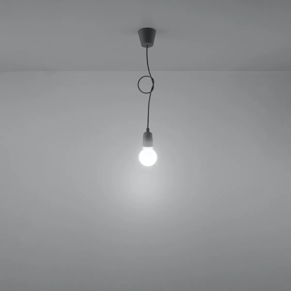 Sollux Lighting Závěsné svítidlo DIEGO 1 šedé