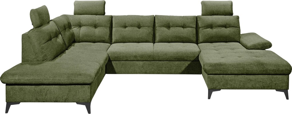 XXXLutz SEDACÍ SOUPRAVA, textil, olivově zelená MID.YOU - Sedací soupravy - 002220053713