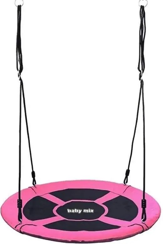Houpací kruh čapí hnízdo 100 cm Baby Mix růžový