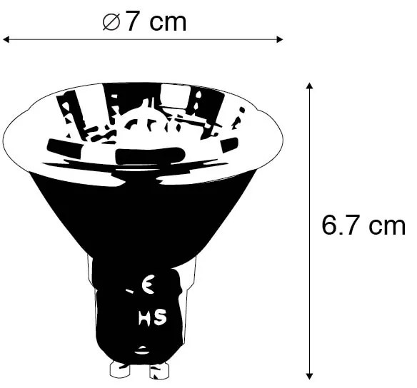 GU10 3-stupňová stmívatelná žárovka LED AR70 6W 320lm 2000-3000K