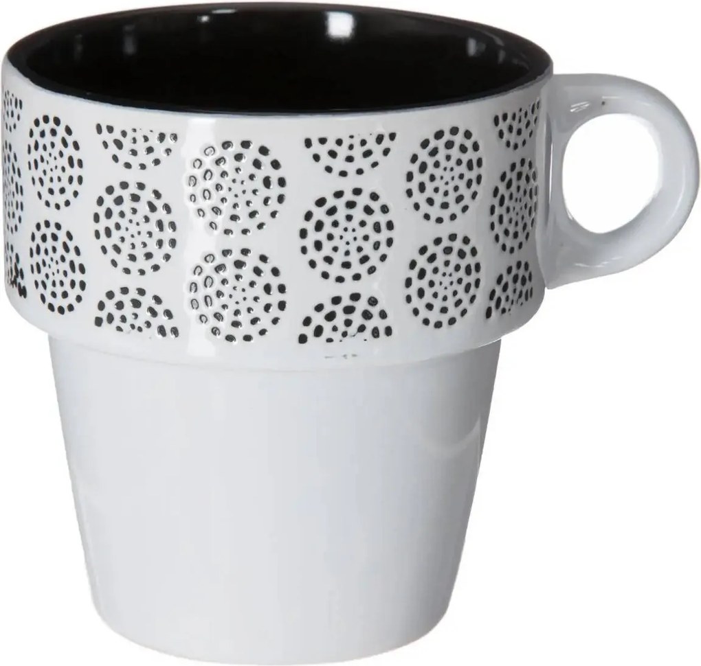 Sada porcelánových šálků na stojanu, 6 ks, 260 ml