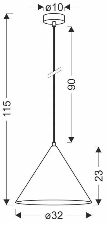 Hnědé závěsné svítidlo s kovovým stínidlem ø 32 cm Dunca – Candellux Lighting