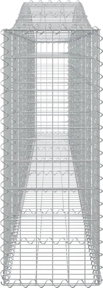 Klenuté gabionové koše 15ks 400x30x80/100 cm pozinkované železo 3145822