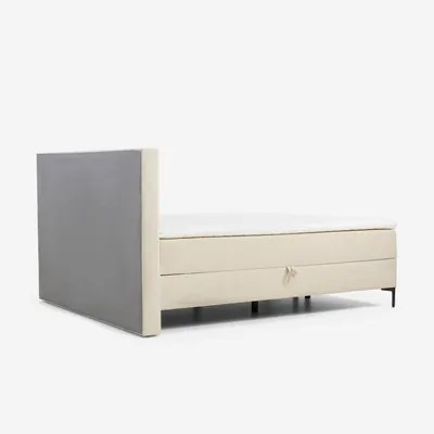 Postel boxspring světle béžová LILIAN 160x200 cm