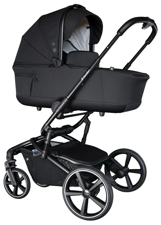 Kombinovaný kočárek s velkými koly 2v1 X-lander Cruiser 2.0 Cool Black 2025