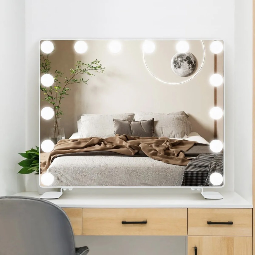Costway Hollywood Makeup Mirror s osvětlením a Smart Touch Control Desk Mirror