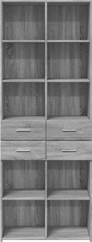 Skříň highboard šedá sonoma 70 x 42,5 x 185 cm kompozitní dřevo 3281467
