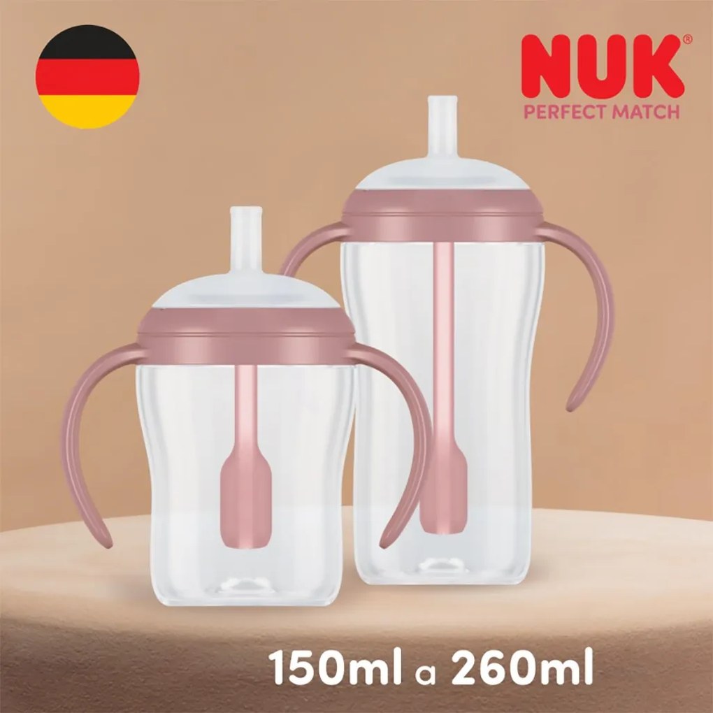 Kojenecká láhev NUK Perfect Match na učení s brčkem BEAR 150 ml