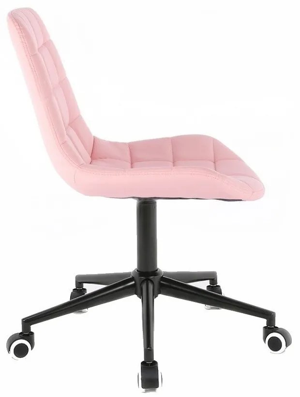 LuxuryForm Židle PARIS na černé podstavě s kolečky - růžová