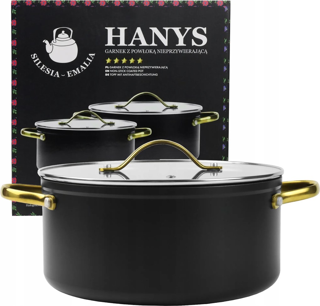 Hrnec hliníkový hrnec 4,7L Hanys Plnoindukční Dno Non-stick
