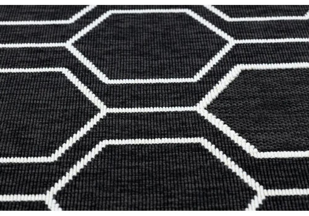 Kusový koberec Hexa černý 140x200cm