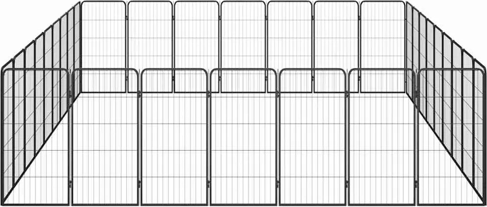 32panelová ohrádka pro psy černá 50 x 100 cm práškovaná ocel 3115964