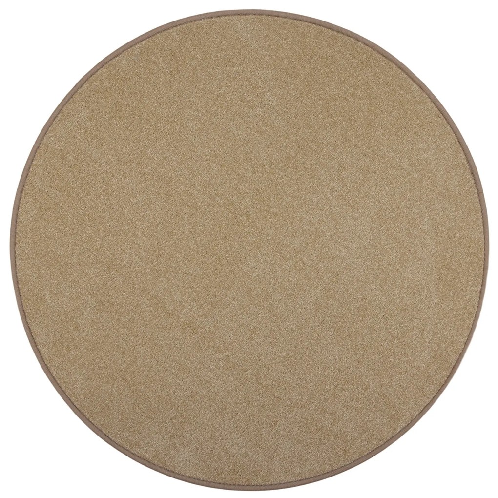 Vopi, Kusový koberec Eton béžový 70 kruh, 80x80 (průměr) kruh, béžová, ložnice