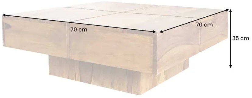 Invicta Konferenční stolek BOLT 70x70 cm 43673