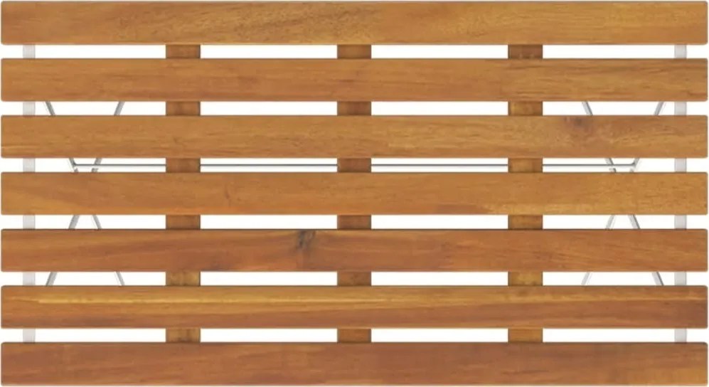 vidaXL 5dílný skládací bistro set masivní akáciové dřevo a ocel [3152100] Barva: Bílá