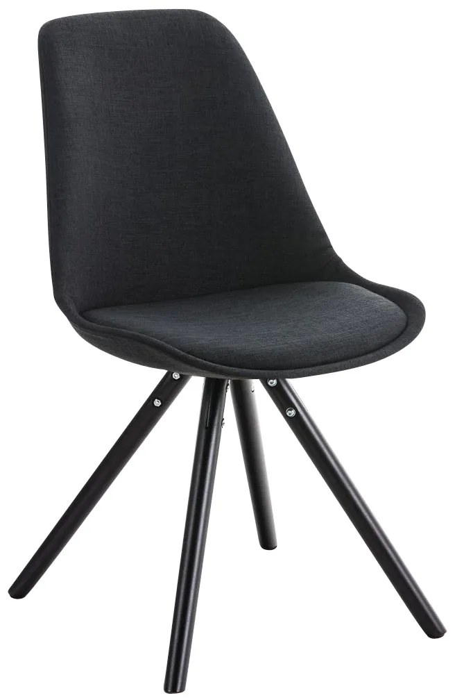 Židle P.LEG látka, nohy round černé - Černá