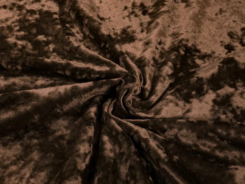 Biante Sametový oválný ubrus Diana DI-004 Tmavě hnědý 120x160 cm