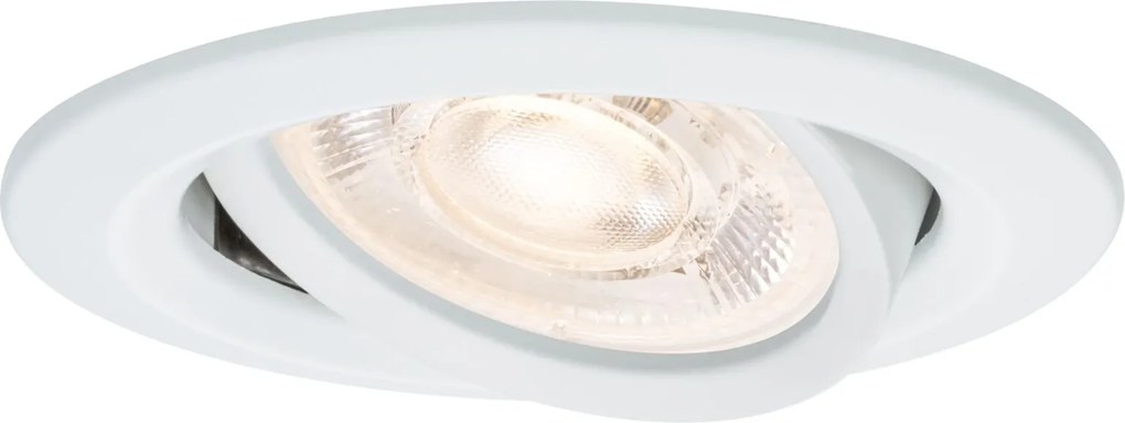 P 92414 LED vestavné svítidlo Nova Plus GU10 Flat IP65 93mm 4,9W 230V stmívatelné 2700K bílá mat - PAULMANN