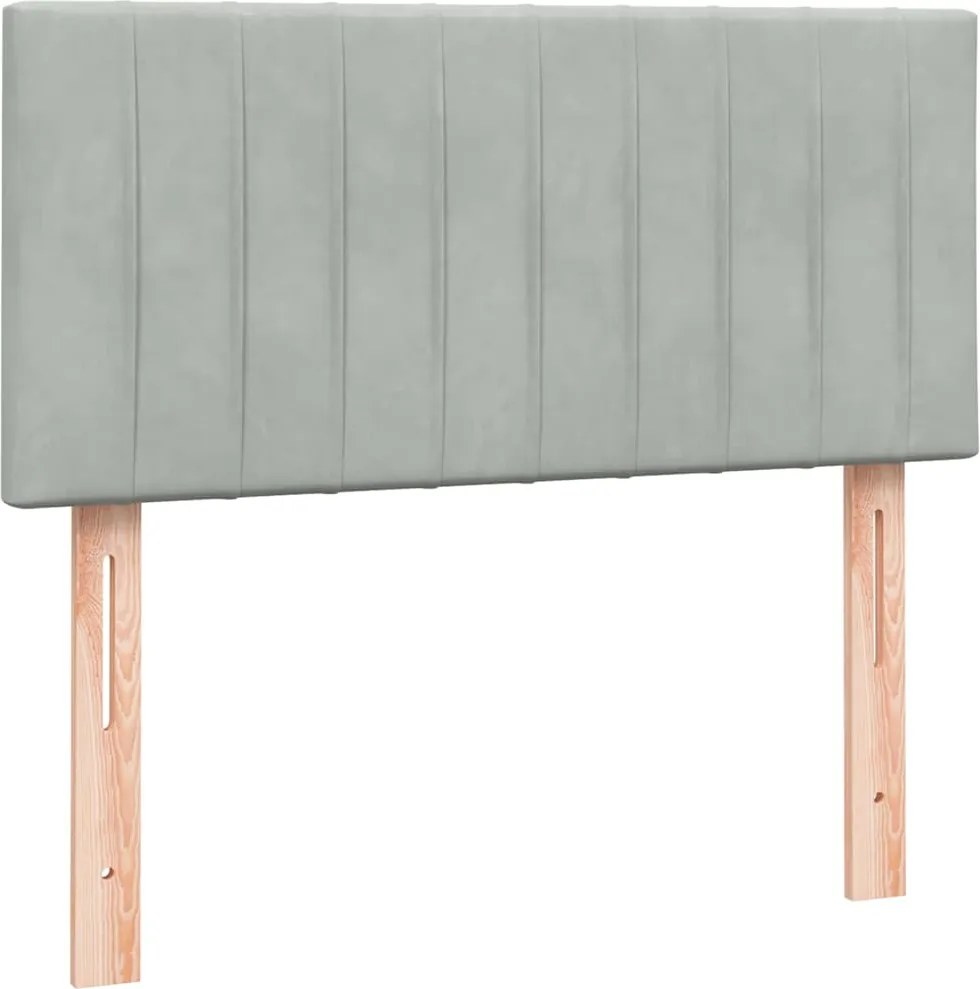 Box Spring Postel s matrací Světle šedá 90x220 cm Samet 3317721
