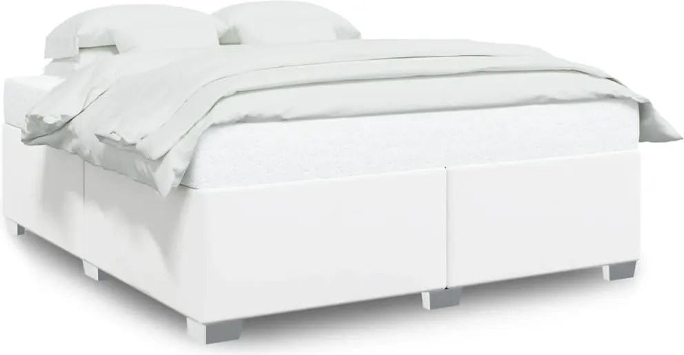 Rám postele bílá 200 x 200 cm umělá kůže 3284573