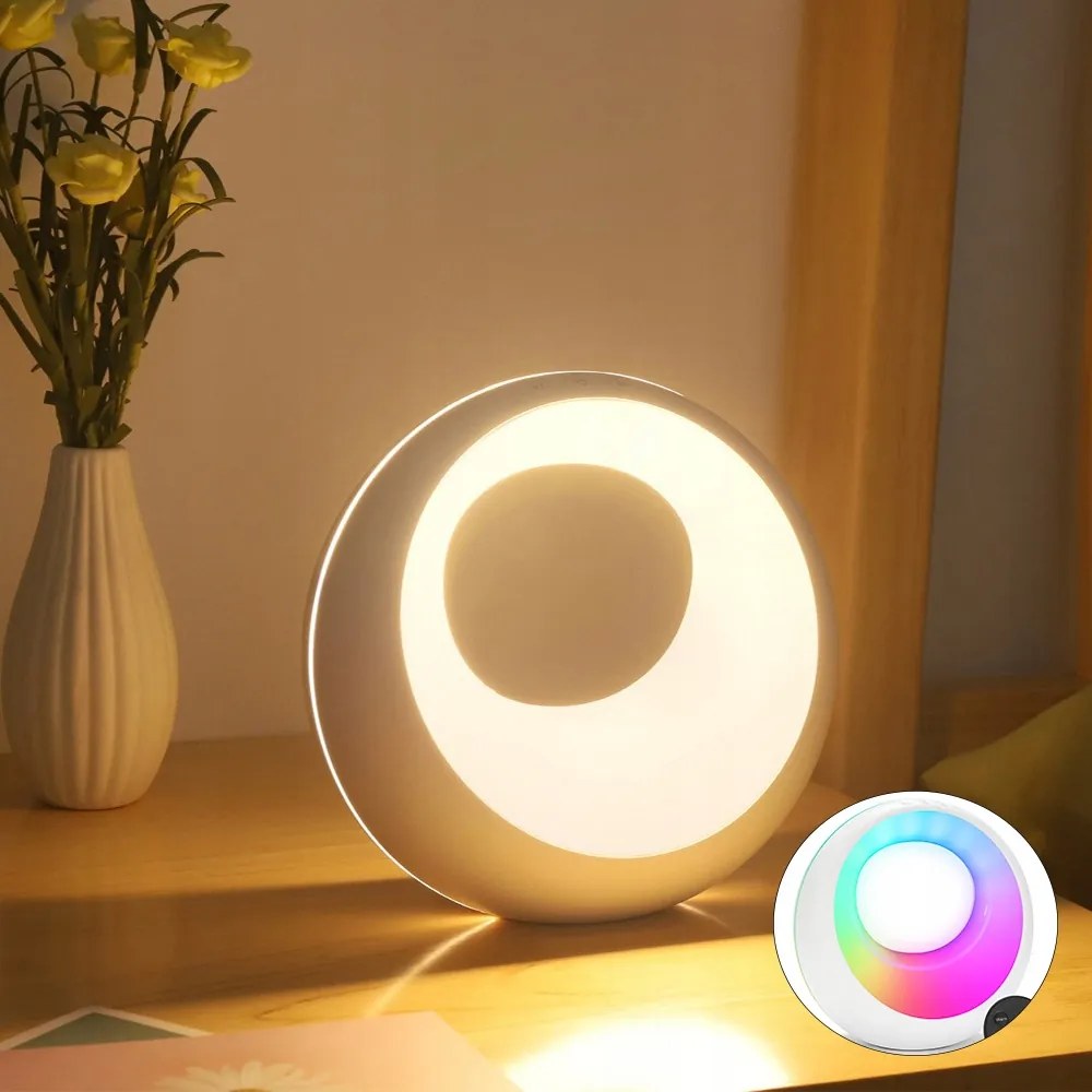 2000MAH Dotyková noční lampa Rgb Měnící barvu okolního světla
