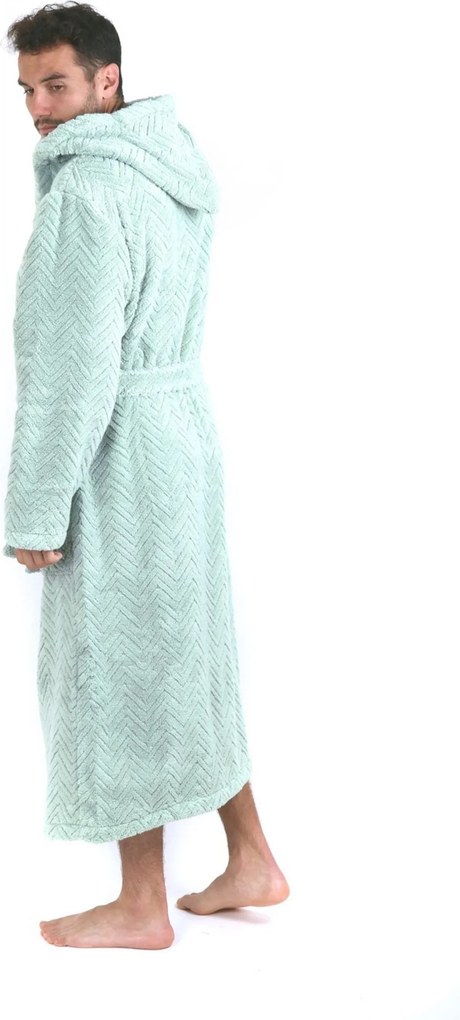 Bavlněný župan Athena s kapucí olivová 31 16 6251 - XL