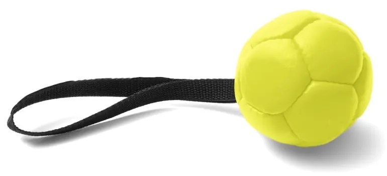 Žlutá ručně vyrobená hračka pro psy z přírodní kůže Marendog Ball, ⌀ 10 cm