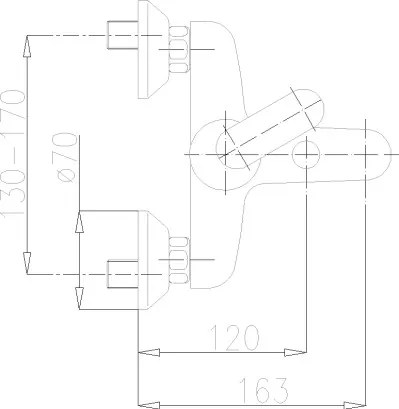 Armatura Vodovodní páková baterie KFA CYRKON vanová nástěnná bez setu (chrom-decorum)