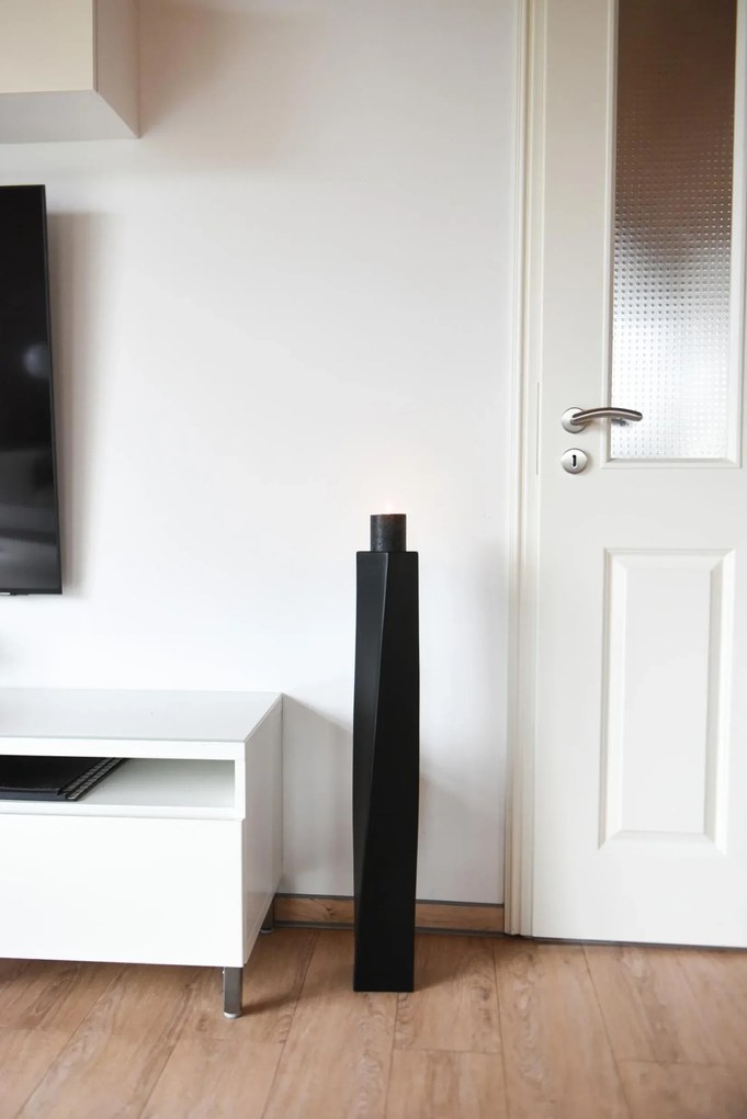 Svícen HYDRON, sklolaminát, výška 80 cm, černá