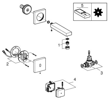 GROHE 36442000 - Infra elektronická baterie EUROCUBE E lesklý chrom