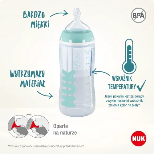 Kojenecká láhev NUK FC Anti-colic s kontrolou teploty 300 ml UNI