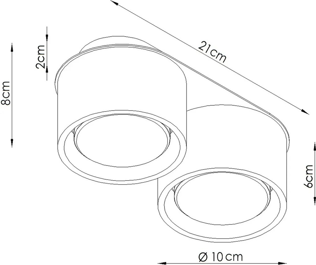 Sollux Lighting Stropní svítidlo MODO 2 šalvějové GX53