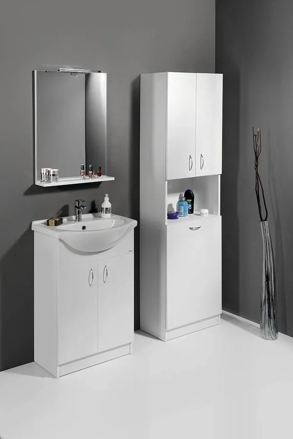 Aqualine Aqualine, SIMPLEX ECO vysoká skříňka s košem 50x180x30cm, SIME510